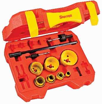 KDP11042-N Starrett DH Industrial Kit w/ 11 Holesaws and 4 Accessories ...