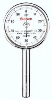 196A5Z Starrett Universal Back Dial Indicator, 0-50-0 dial reading with ...
