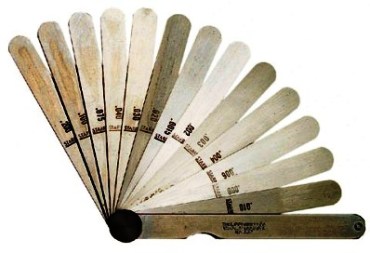467 Starrett Thickness Gage, .0015-.200 Range, 13 Straight leaves ...
