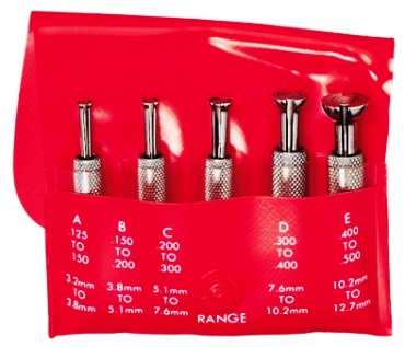 S830FZ Starrett Small hole gage set with case (Set of 5 .125-.500 / 3.2 ...