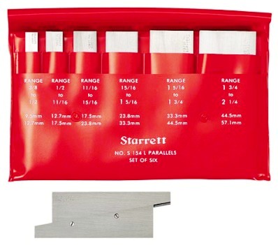 S154LZ Starrett Set of 6 Adjustable Parallels: Manson Tool & Supply