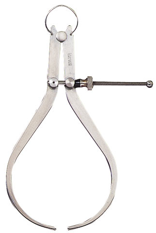 79A-6 Starrett (6* / 150mm) Yankee Spring-Type Outside Caliper with Solid Nut and Flat Legs ...